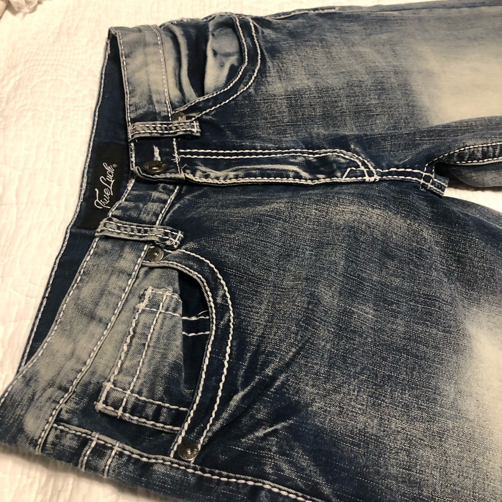 True Luck Jeans Men's Classic Stretch Straight Fit De… - Gem